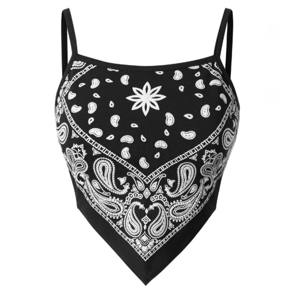 Design by Olivia | Tops | Olivia Bandana Tank Crop Top | Poshmark